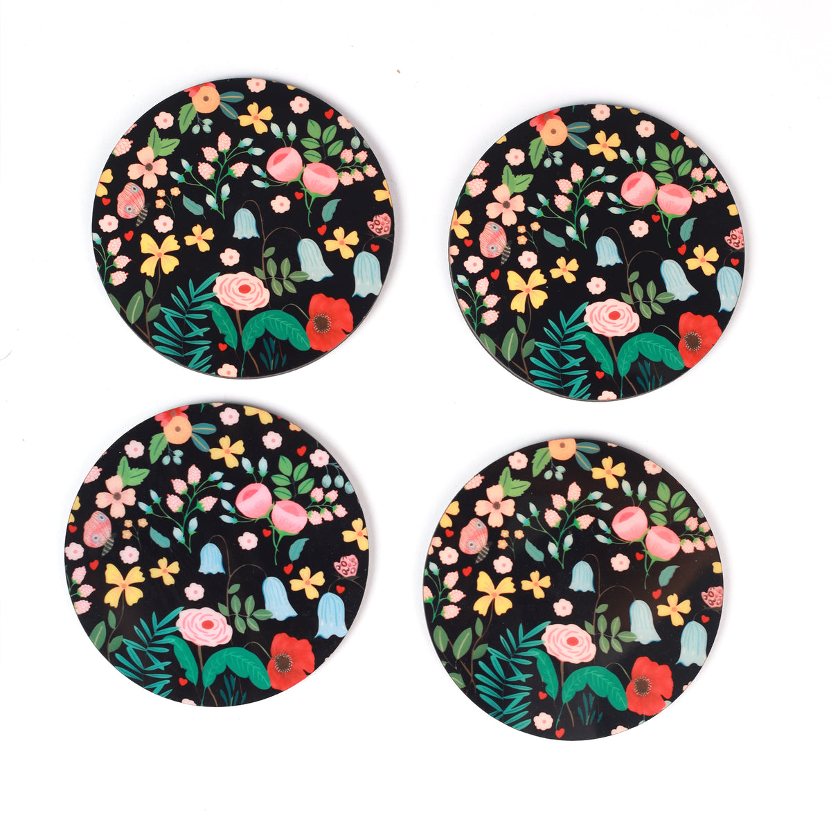 Midnight Meadow Round Coasters (Set of 4) – The Spring Palette