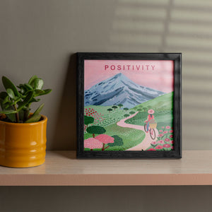 Positivity Mini Wall Art Frame (Table Top Mount)