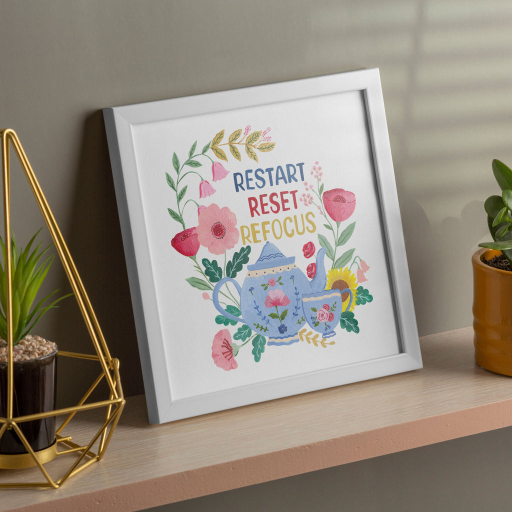 Restart Reset Refocus Wall Art Frame (Table Top Mount) – The Spring Palette
